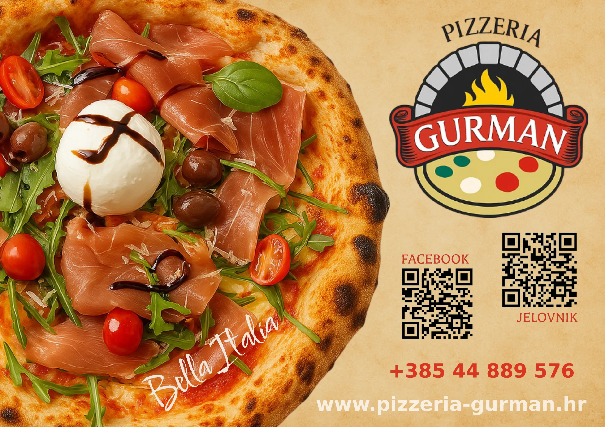 Pizzeria Gurman Sisak | Jelovnik Pizza | Cjenik